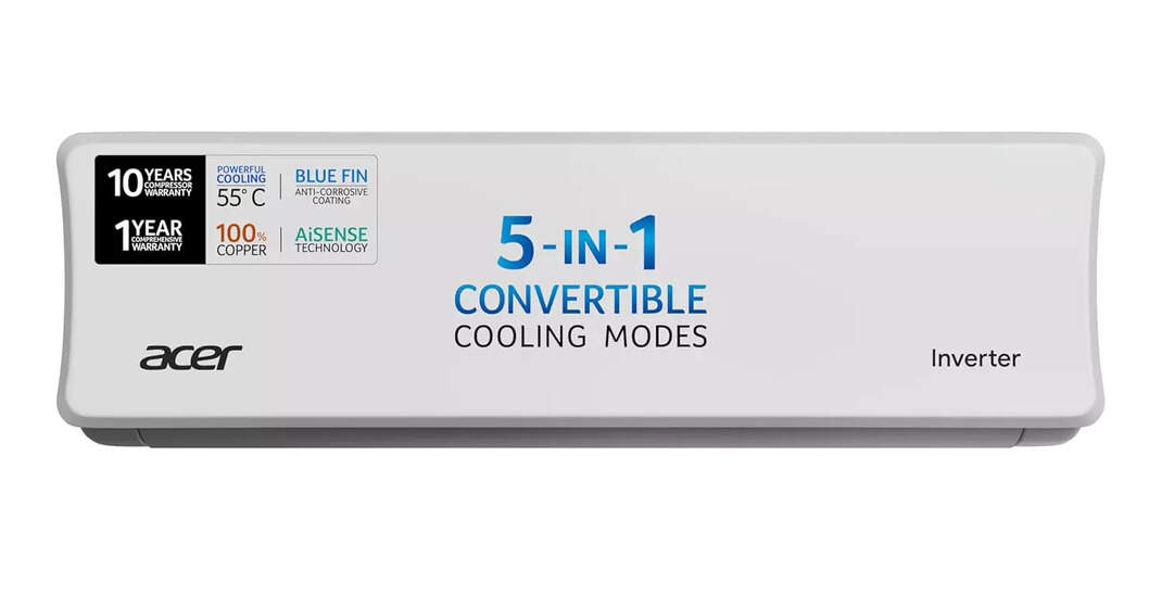Acer AR10AS3IS1HLE25 1 Ton 3 Star Split AC with AiSense Technology ...