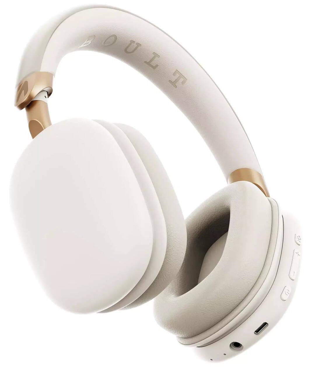 Boult Fluid X Wireless Bluetooth v5.4 Headphones with 60H Playtime, 40mm Bass Driver (Ivory ...
