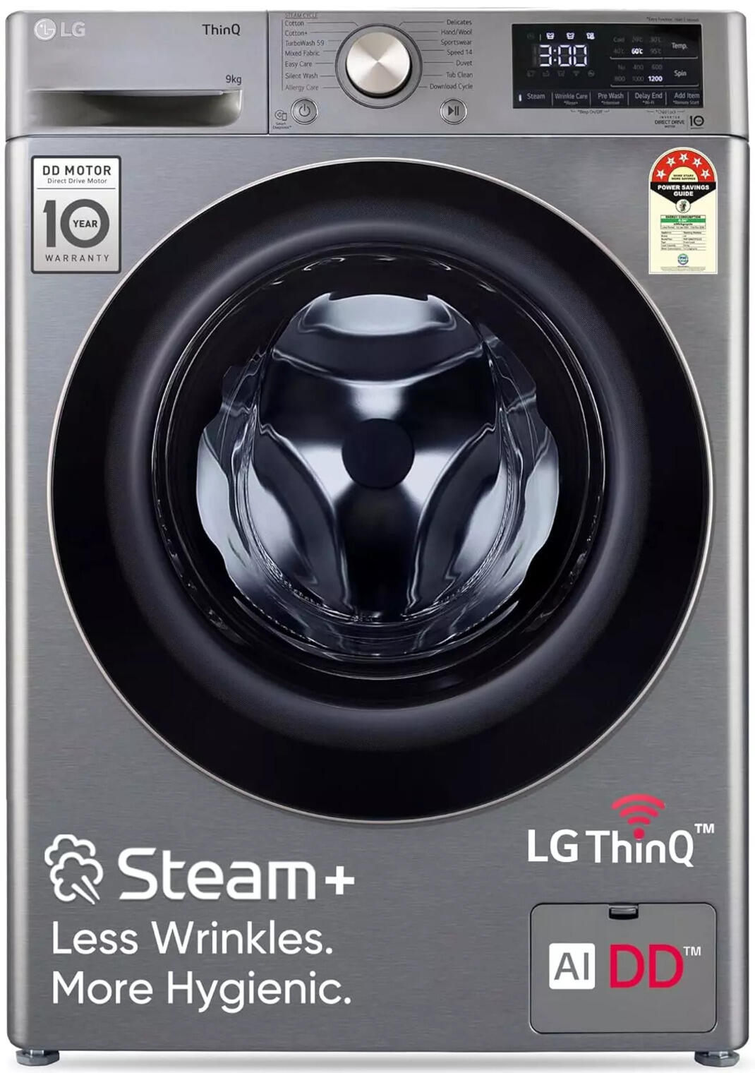 LG FHP1209Z7P 9 Kg 5 Star, AI Direct Drive Technology, WiFi Fully ...