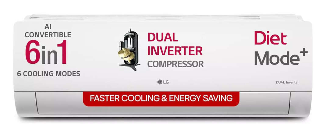 LG Q19QNZE1 1.5 Ton 5 Star Dual Inverter Split AC with AI Convertible 6 ...