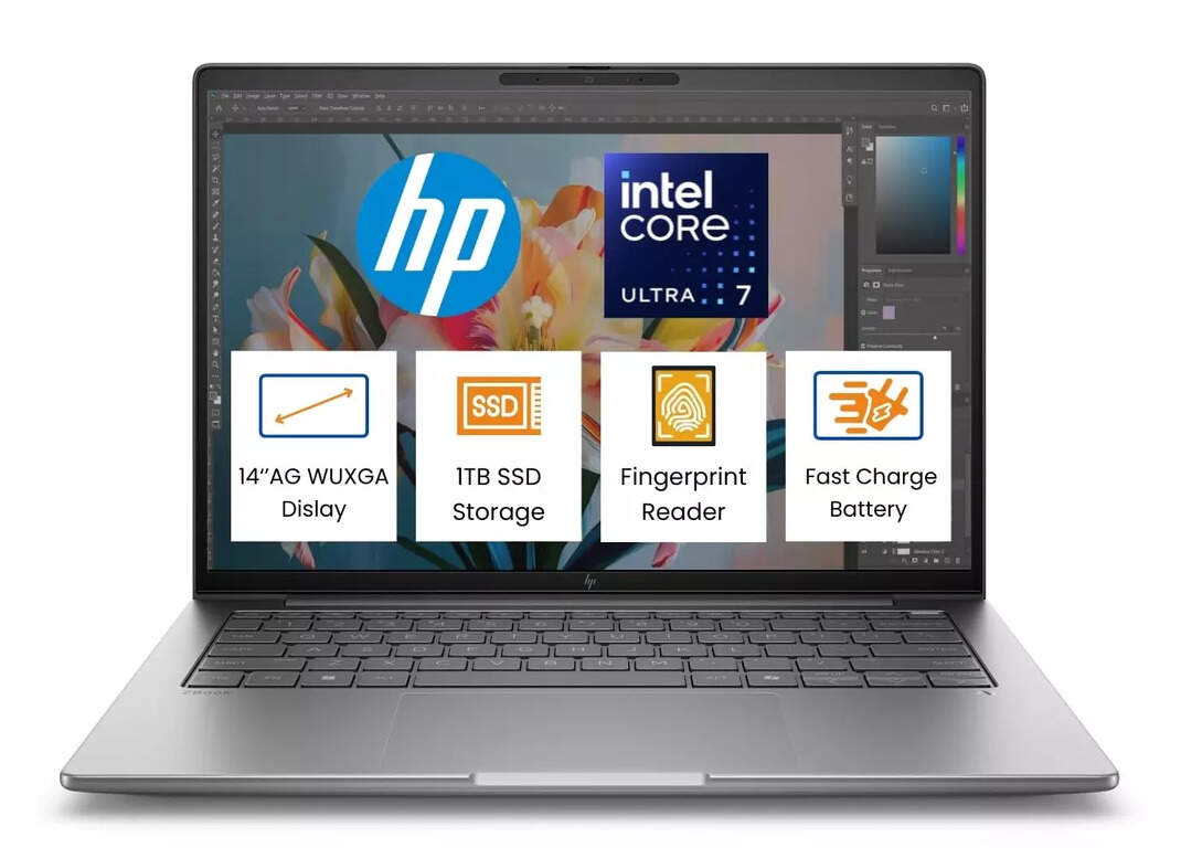 HP Ultra 7 Laptop Intel Core Ultra 7 255H/32GB/1TB SSD/Windows 11 Pro ...