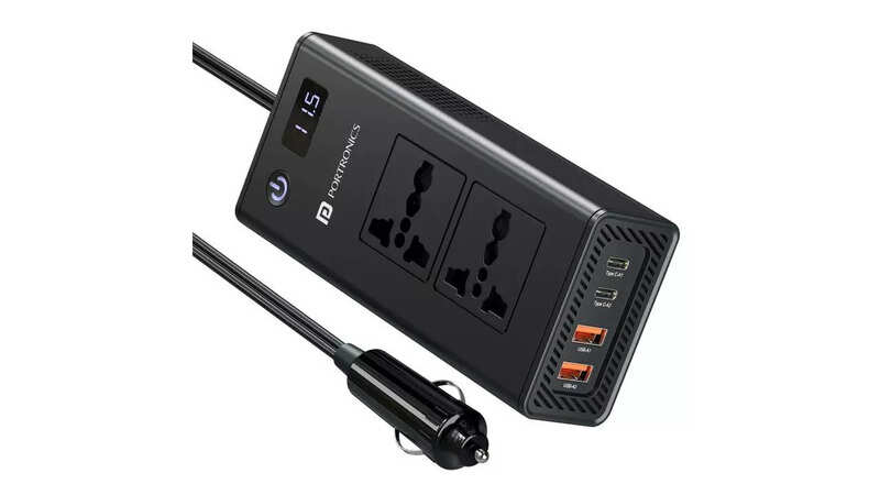 Portronics launches Zaptor, 200W car power inverter with dual AC sockets