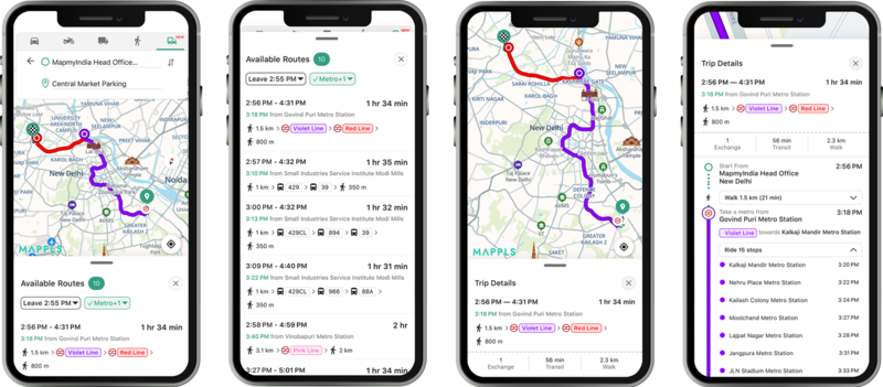 MapmyIndia adds metro, rail and bus routes to Mappls app