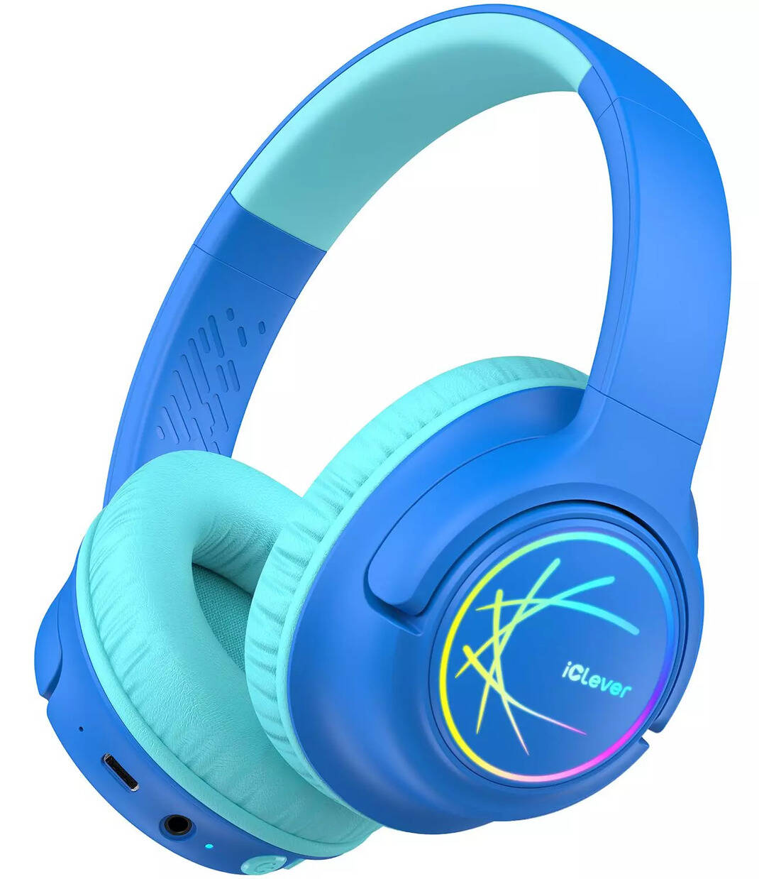 iClever BTH18 Kids Over Ear Wireless Bluetooth v5.3 Headphones with LED ...