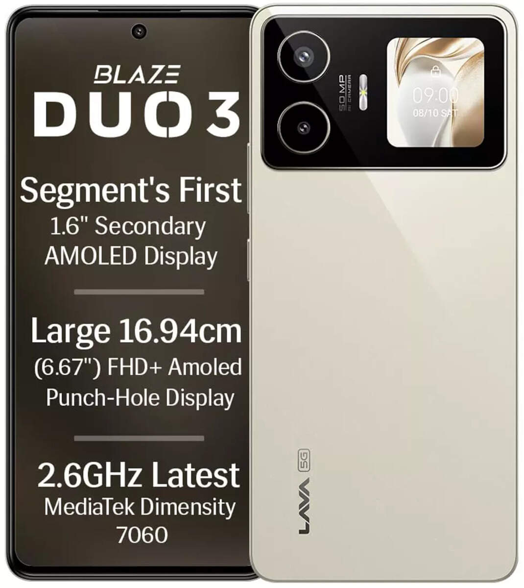 Lava Blaze Duo 3 5G (50 MP Camera, 128 GB Storage) Price and features