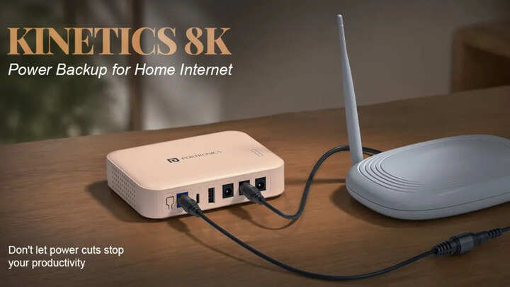 Portronics Kinetics 8K Mini UPS Keeps Your Wi-Fi Alive For Rs 1,699