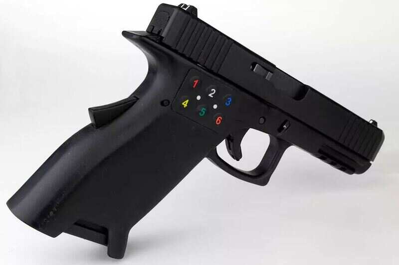 This high-tech gun has a PIN lock