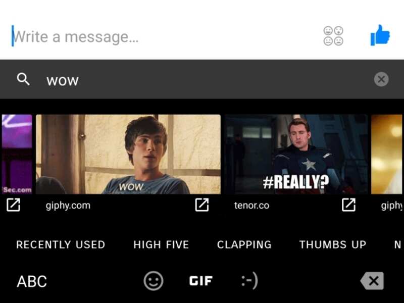Facebook Messenger gets more GIF options, courtesy Google
