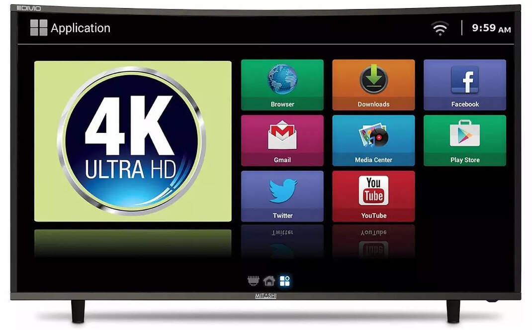 Mitashi 123.19 cm (48.5) MiCE050V34 4KS Ultra HD CURVED 4K Smart LED TV ...