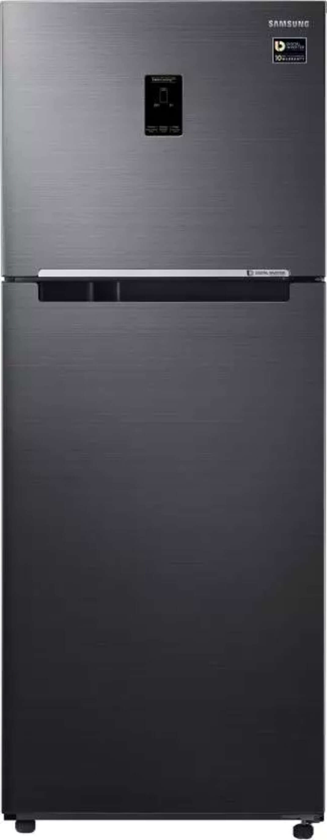 Samsung 394 L Frost Free Double Door 3 Star Refrigerator (Black Inox ...