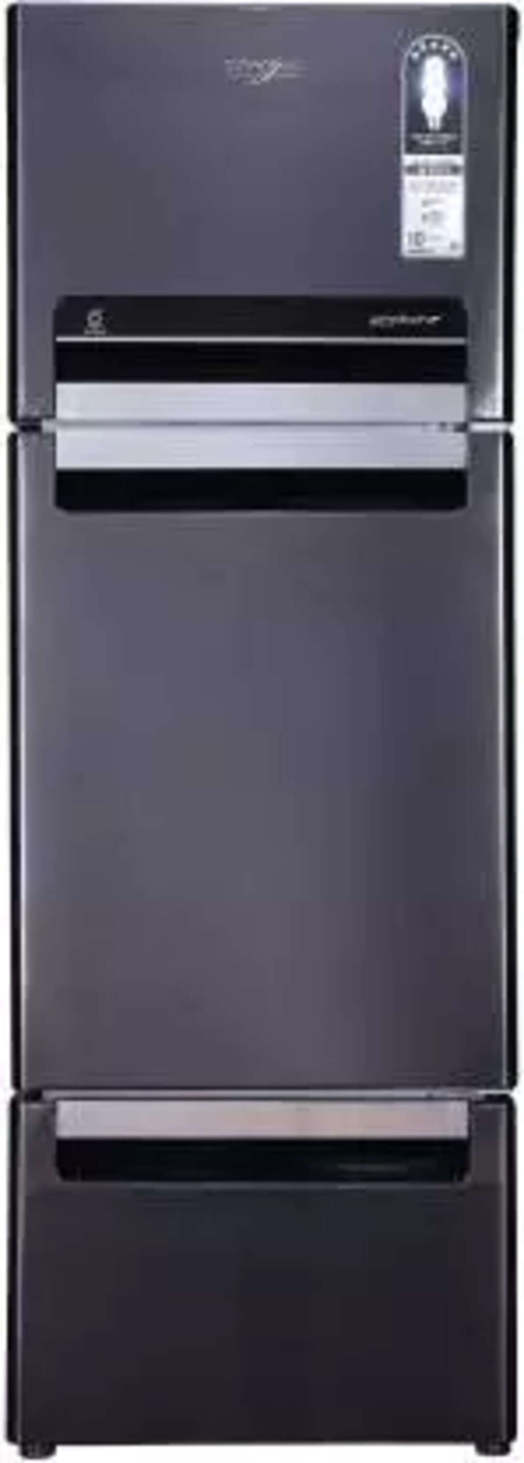 Compare Whirlpool 240 L Frost Free Triple Door Refrigerator (Steel Onyx ...