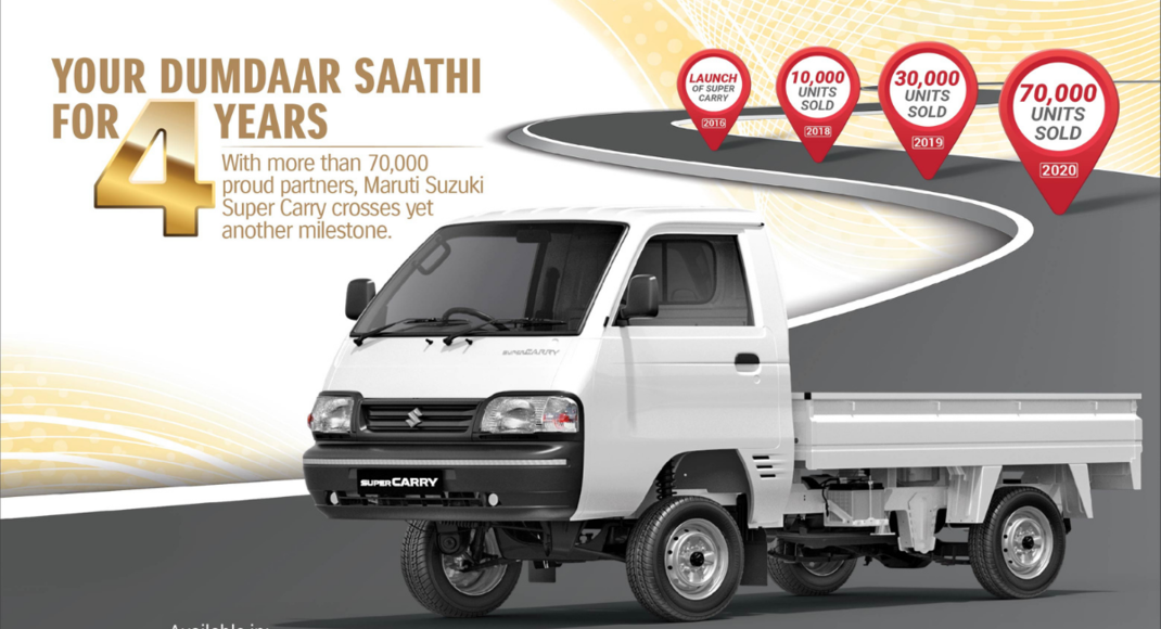 Maruti Super Carry completes 4 years with sale of over 70,000 units ...