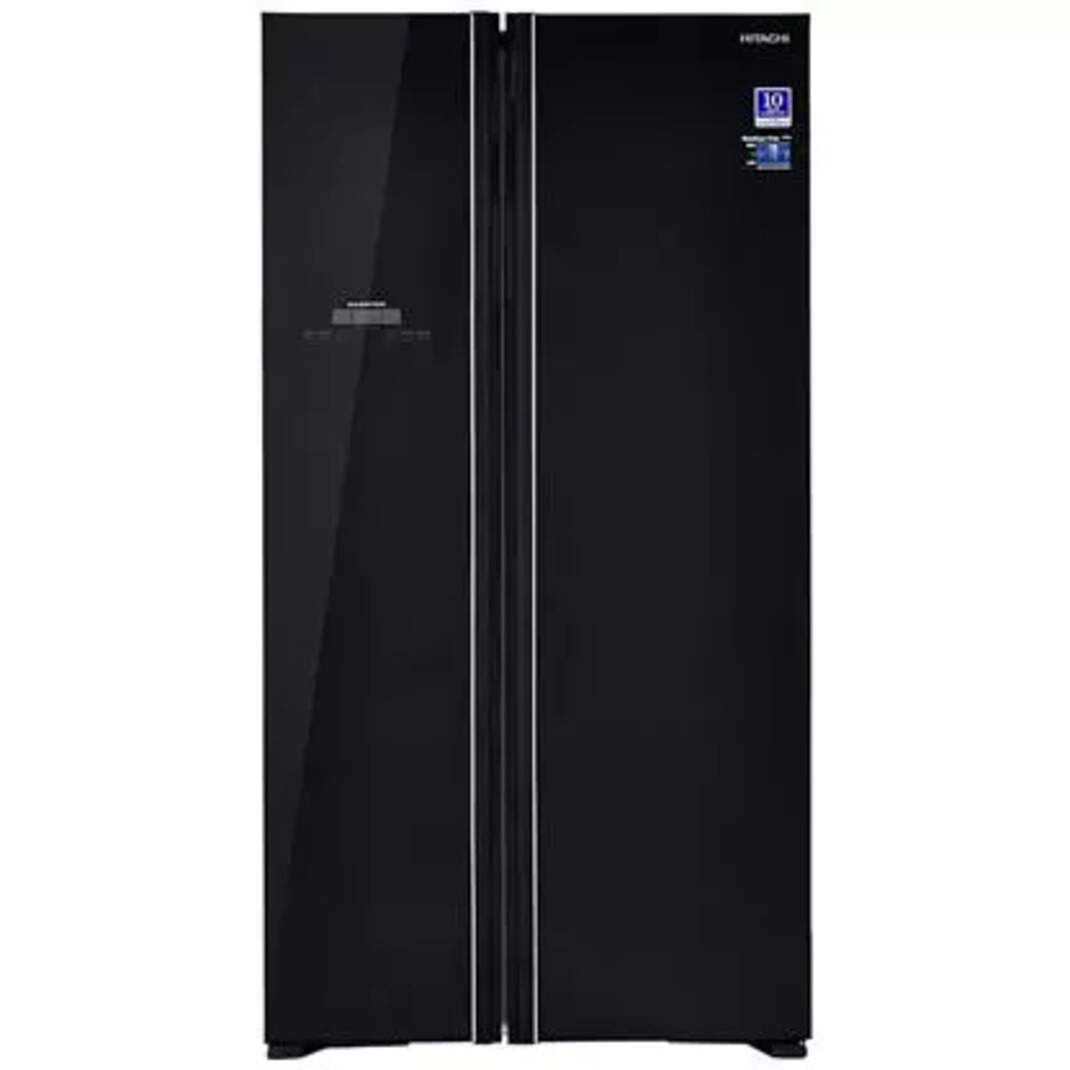 Compare Hitachi Side By Side 659 Litres 2 Star Refrigerator Glass Black ...