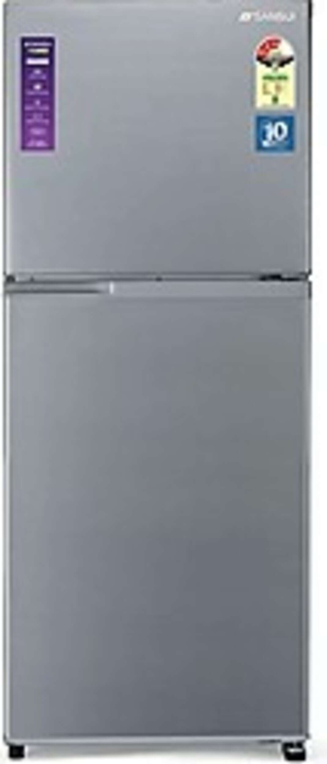 Sansui Double Door 271 Litres 3 Star Refrigerator Dark Steel 272JF3SNDS ...