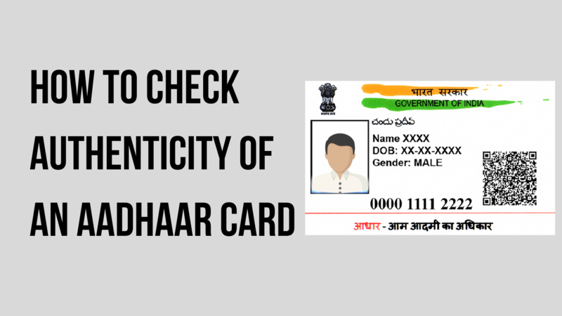 How to check the authenticity and validity of Aadhaar card