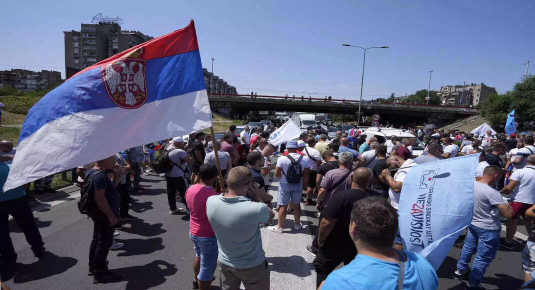 Car factory workers block key motorway in Serbia capital | TOI Auto