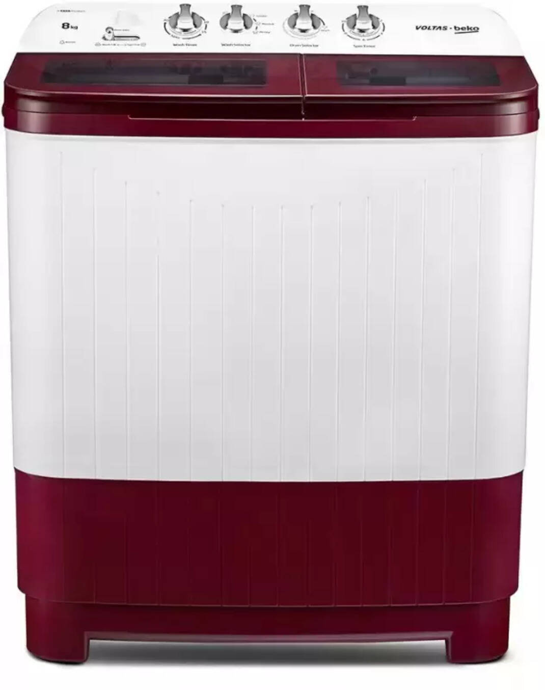 Voltas Beko WTT80DBRG 8 Kg Semi Automatic Top Load Washing Machine ...