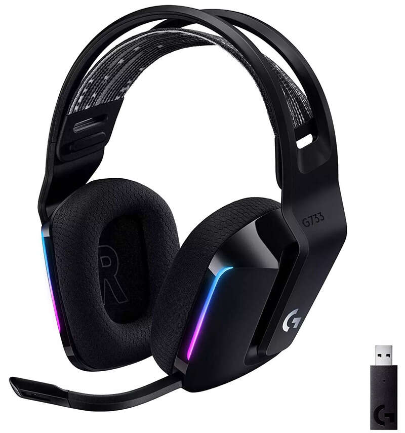 Logitech G 733 Lightspeed Bluetooth Wireless Gaming Over Ear Headphones ...