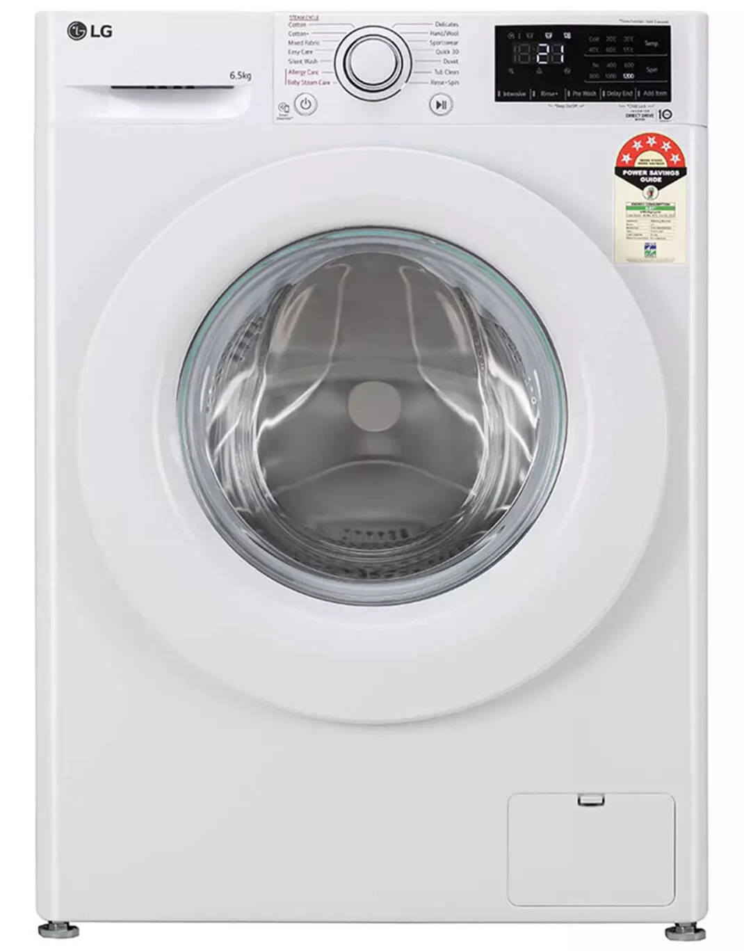 LG FHV1265Z2W 6.5 Kg 5 Star Inverter Fully Automatic Front Load Washing Machine Online at Best ...