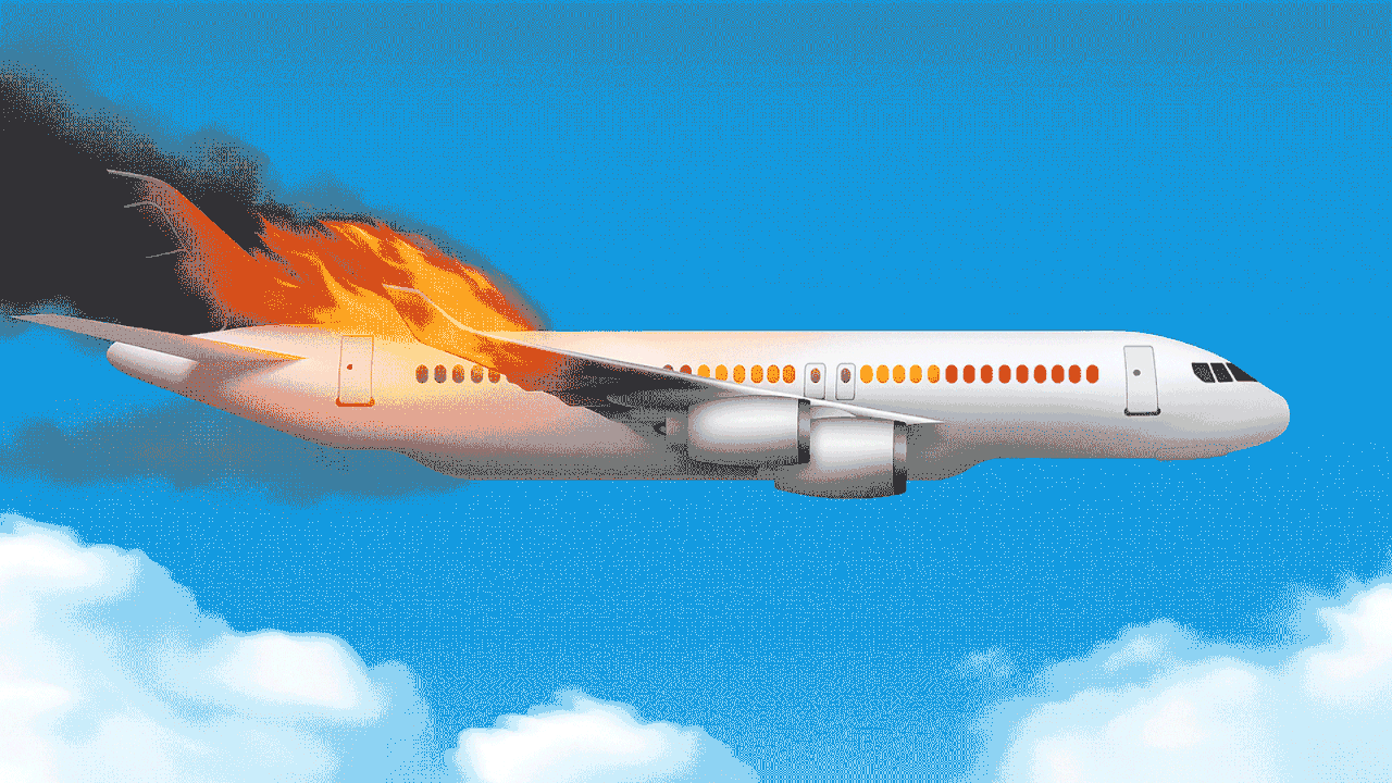 Plane Crash Animated