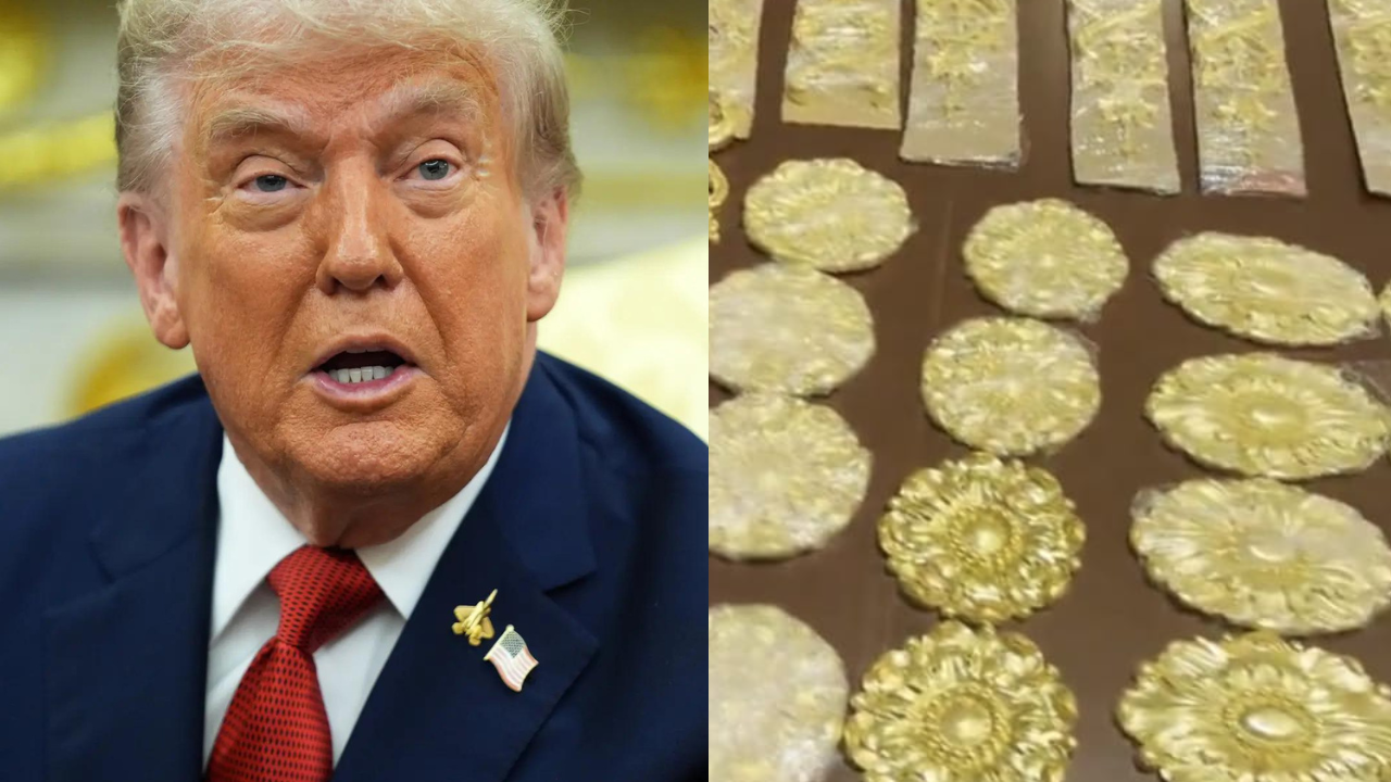 "President Trump shows off new White House gold decor in social media ...