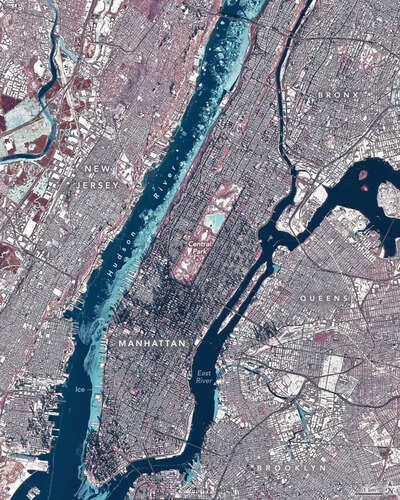 Hudson River Completely Frozen