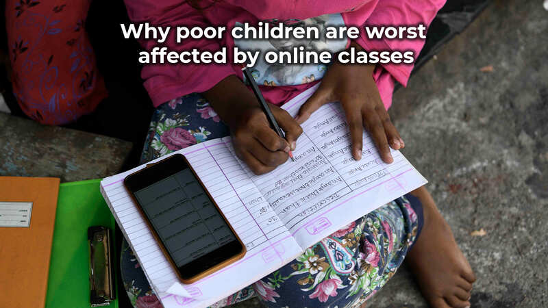 Online classes in India: Poor students struggle with online classes ...